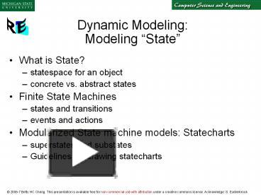 Dynamic Modeling: Modeling presentation | free to download