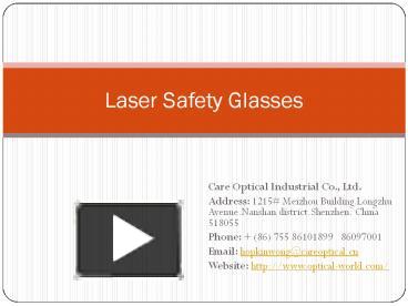 PPT – Laser Safety Glasses PowerPoint presentation | free to download ...