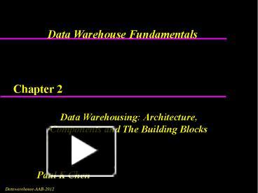 PPT – Data Warehousing: Architecture, Components and The Building ...