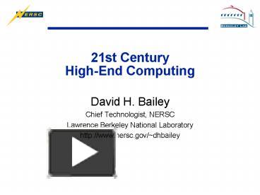 21st Century High-End Computing presentation | free to download