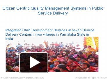 PPT – Sevottam Workshop PowerPoint presentation | free to view - id ...