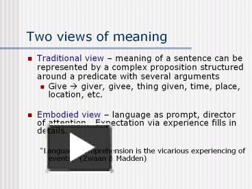 Two views of meaning presentation | free to download