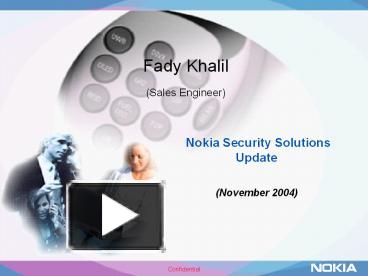 Fady Khalil (Sales Engineer) presentation | free to view