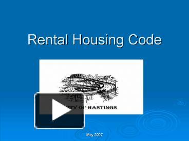 PPT – Rental Housing Code PowerPoint presentation | free to view - id ...