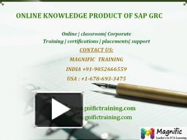 sap grc online training presentation | free to download