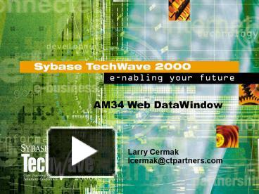PPT – Web DataWindow PowerPoint presentation | free to view - id: 5efef ...