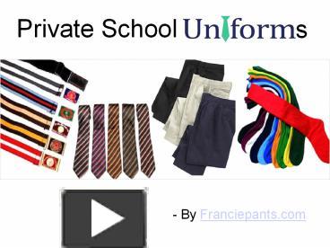 Smart Private School Uniforms To Make Unity presentation | free to download