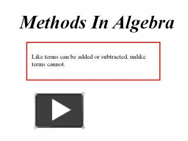 PPT – 11X1 T01 01 algebra & indices (2014) PowerPoint presentation ...