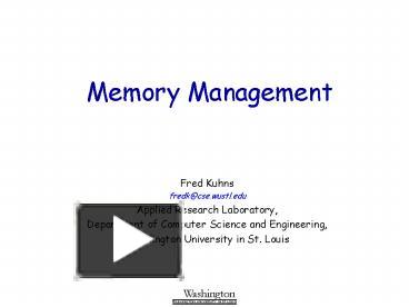 PPT – Memory Management PowerPoint presentation | free to view - id ...