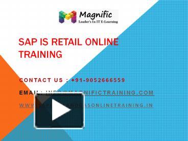 PPT – sap is retail online training PowerPoint presentation | free to ...