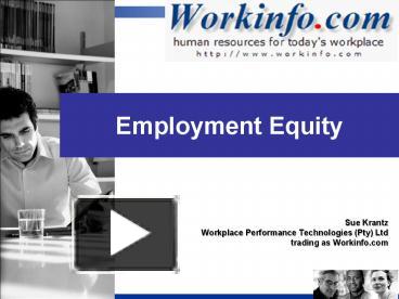 Employment Equity presentation | free to view