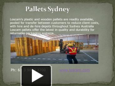 PPT – Pallets Sydney PowerPoint presentation | free to download - id ...