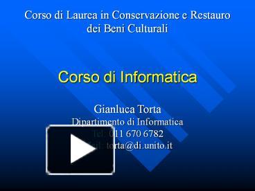 Corso di Informatica presentation | free to download