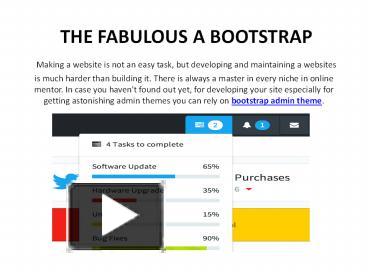 Bootstraps Admin Theme presentation | free to download