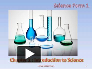 Science Form 1 (Chapter 1) presentation | free to view