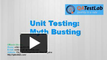 Unit Testing: Myth Busting presentation | free to download