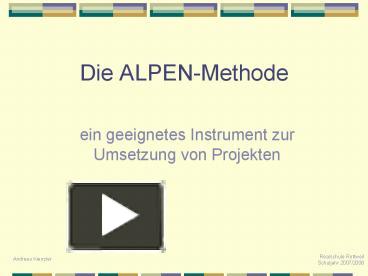 Die ALPEN-Methode presentation | free to view