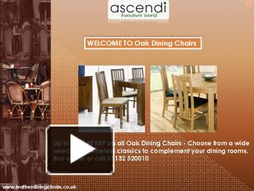 PPT – oak dining chairs PowerPoint presentation | free to download - id ...