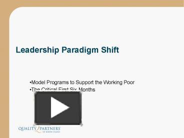 Leadership Paradigm Shift presentation | free to view