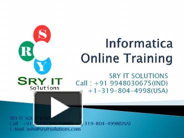 PPT – Informatica ppt | Informatica Online Training in hyderabad ...