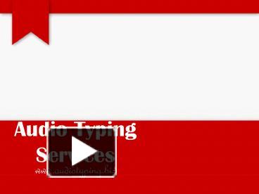 audio typing presentation | free to download