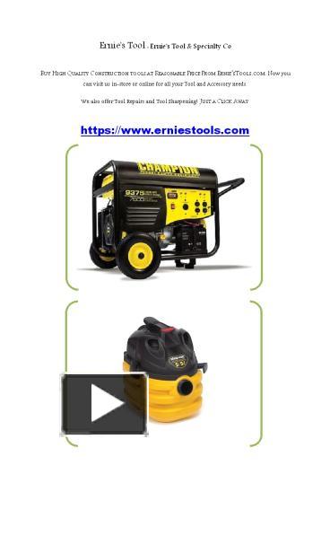 PPT – Ernie's Tool PowerPoint presentation | free to download - id ...