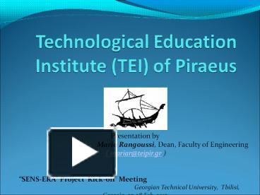 Technological Education Institute (TEI) of Piraeus presentation | free ...