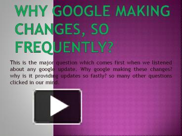 PPT – Google Updates PowerPoint presentation | free to download - id ...