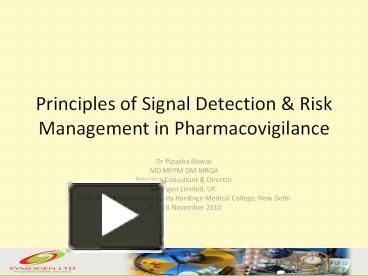 Principles of Signal Detection presentation | free to view