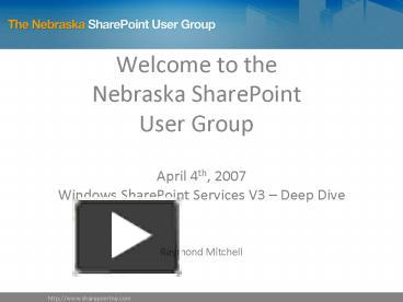 PPT – Windows SharePoint Services V3 Deep Dive PowerPoint presentation ...