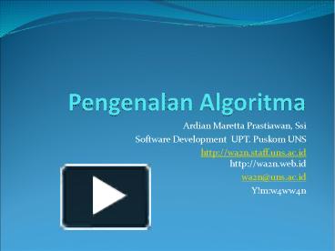 PPT – Pengenalan Algoritma PowerPoint presentation | free to download ...