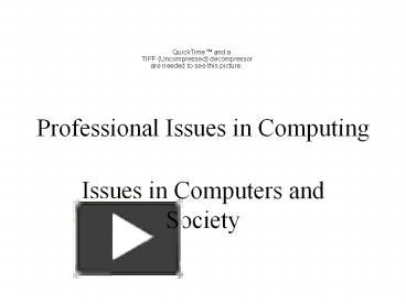 Professional Issues in Computing presentation | free to download