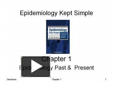 PPT – Epidemiology Kept Simple PowerPoint presentation | free to ...