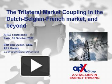 APX, presentatie, Engels presentation | free to view