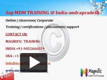 sap master data management(mdm)online training presentation | free to ...