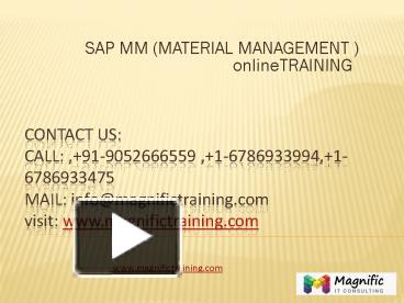PPT – professional in sap material management(mm) online training ...