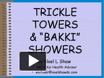TRICKLE TOWERS presentation | free to download