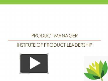 product manager presentation | free to download