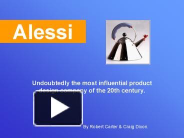 Alessi presentation | free to view