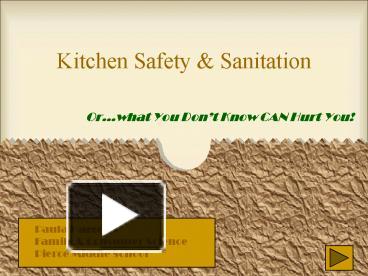 Kitchen Safety presentation | free to view