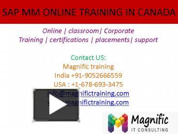 sap mm tutorial online training presentation | free to download