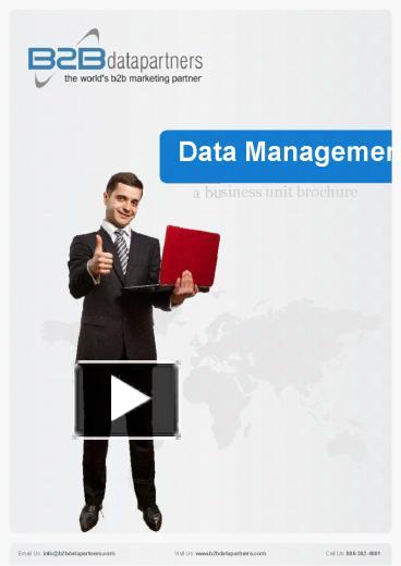 Data Management from B2B Data Partners presentation | free to download
