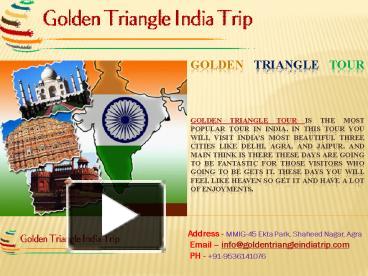 PPT – Golden Triangle Tour PowerPoint presentation | free to download ...