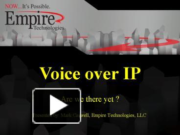 PPT – Voice over IP PowerPoint presentation | free to download - id ...
