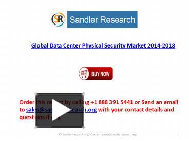 PPT – Global Data Center Physical Security Market In depth Analysis and ...