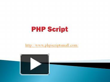 PPT – PHP Script PowerPoint presentation | free to download - id ...