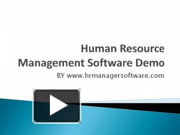 PPT – HR Management Software PowerPoint presentation | free to download ...
