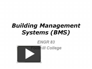Building Management Systems (BMS) presentation | free to download