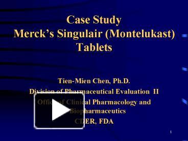 Case Study Merck presentation | free to view