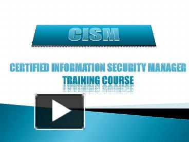 PPT – CISM Course Online UK (1) PowerPoint presentation | free to ...
